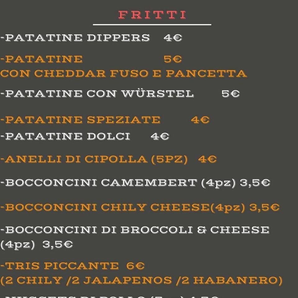 Menu at Pooka pub & bar, Pescara