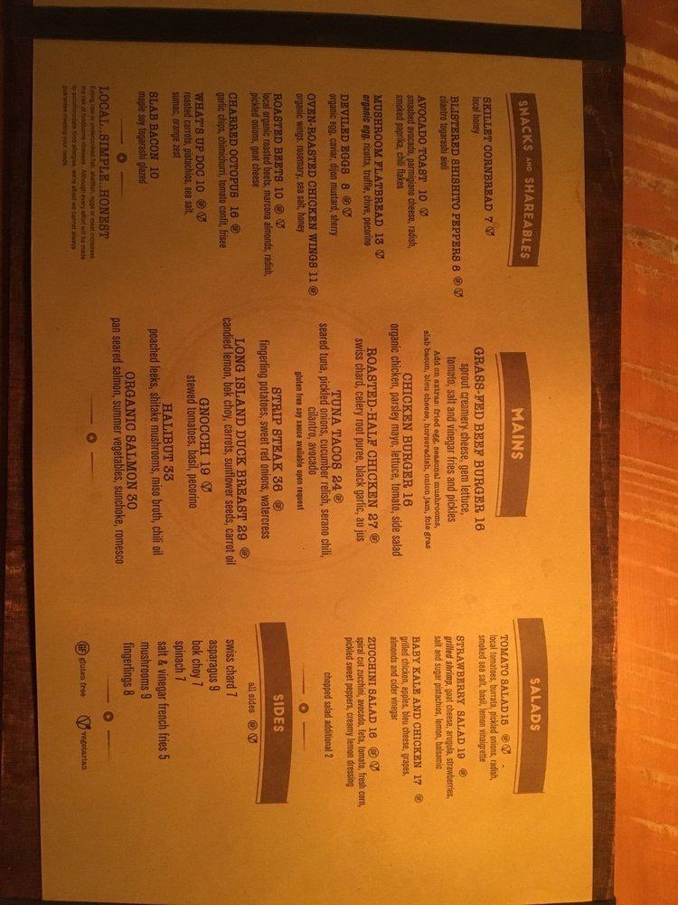 Menu at Rustic Root restaurant, Woodbury