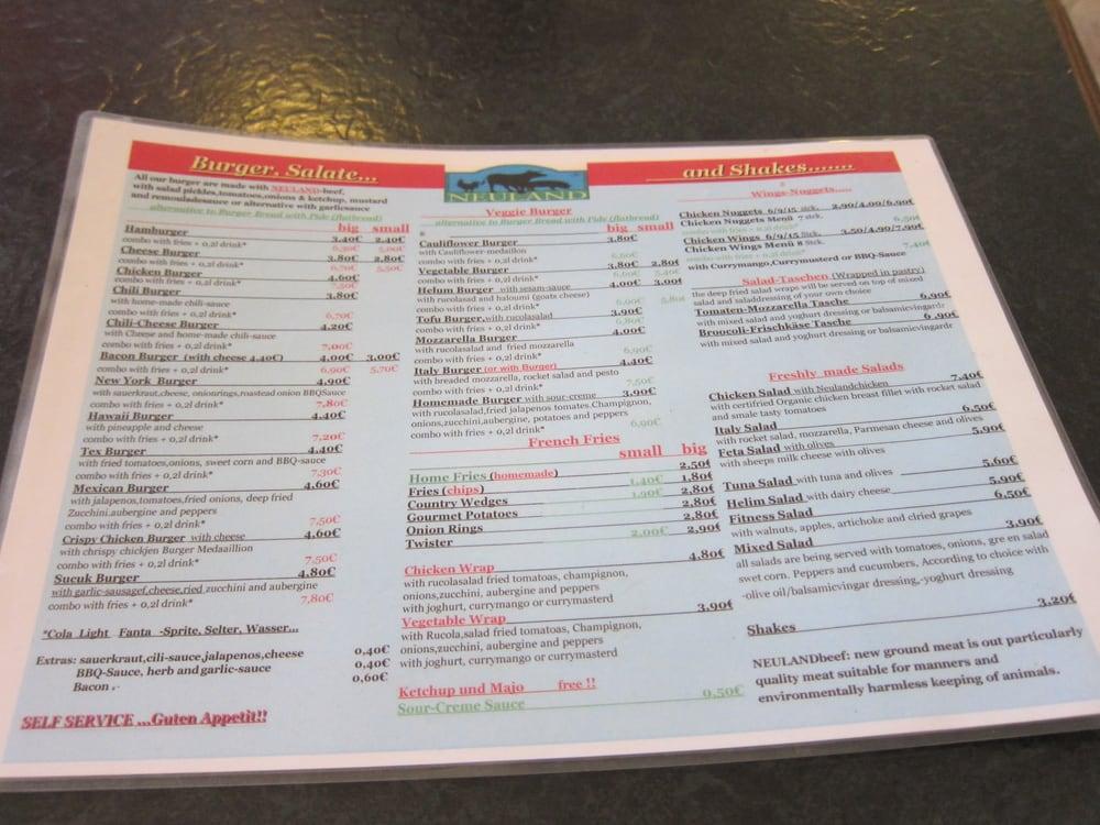 Speisekarte von Burger World Berlin restaurant, Berlin, Oderberger Str. 16