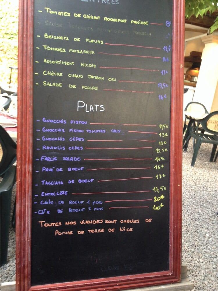 Menu au L'Autobus pub et bar, Nice