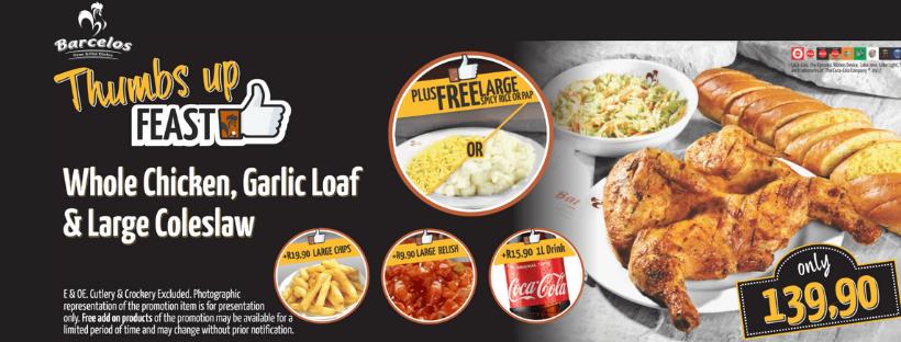 Menu at Barcelos, Umhlanga, 48/50 Marshall Drive