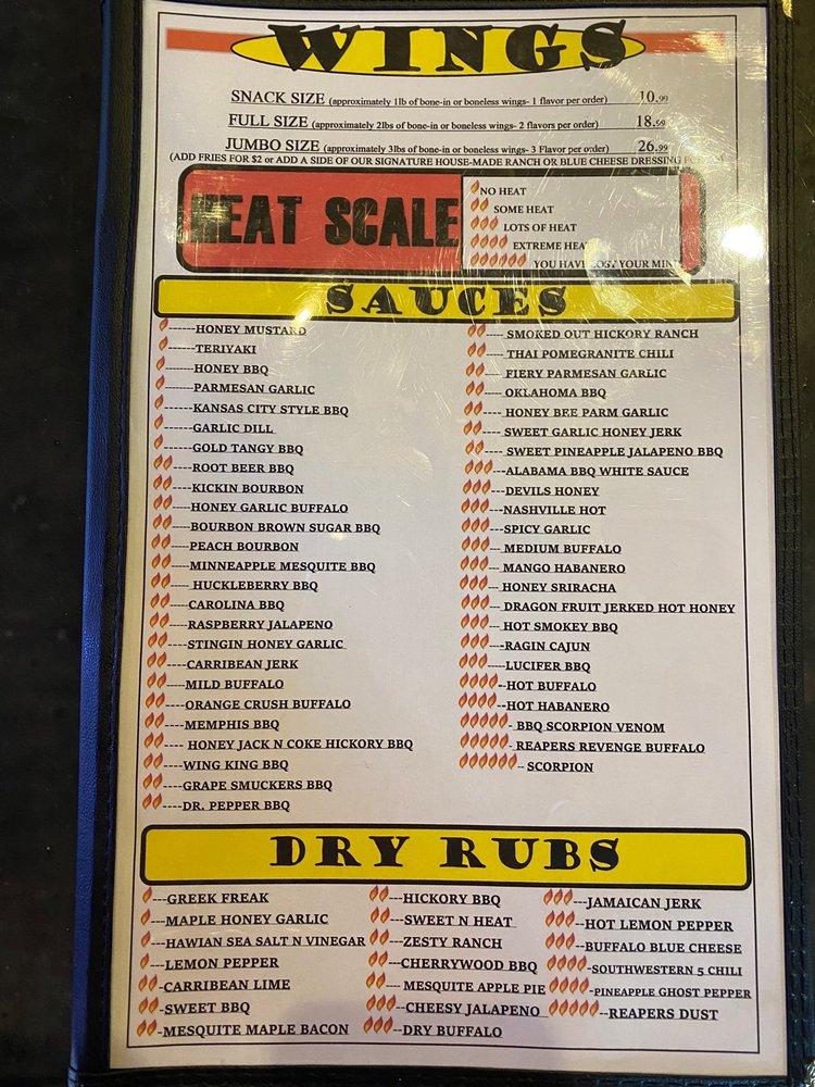 Menu at Minnesota Wing King pub & bar, Saint Peter