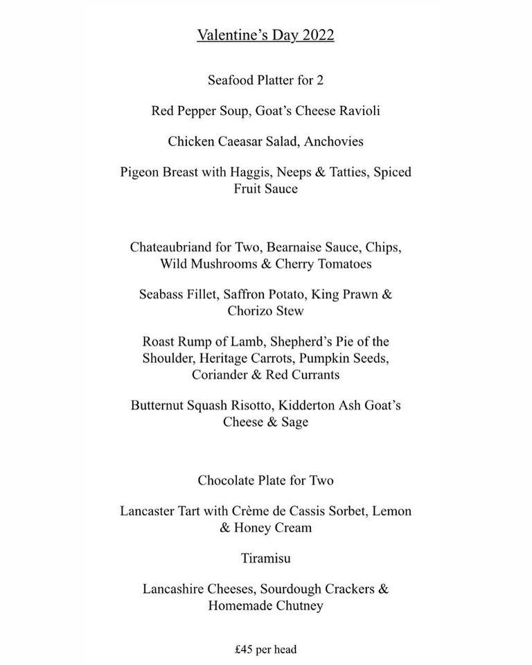 Menu at Yew Tree Inn pub & bar, Chorley