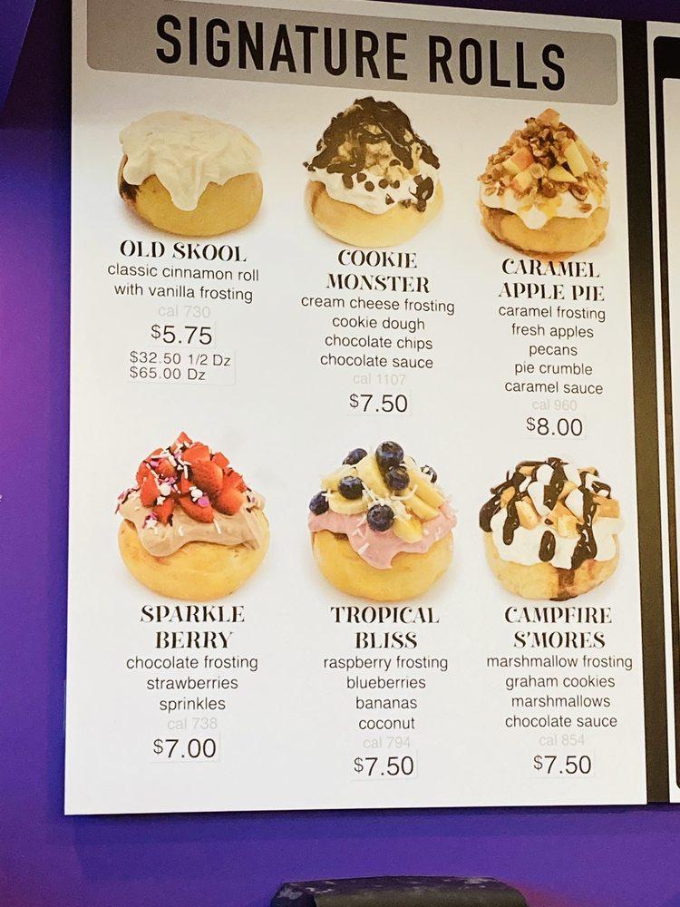 Menu at Cinnaholic desserts, Scottsdale