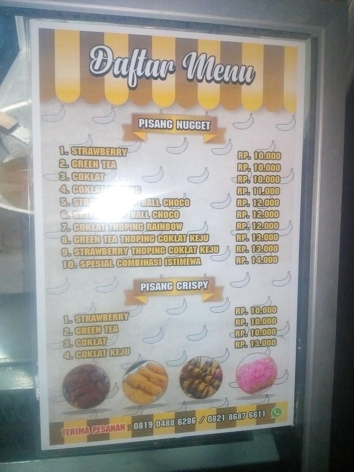Menu at Pisang Nugget Dan Crispy Istimewa cafe, Kendal