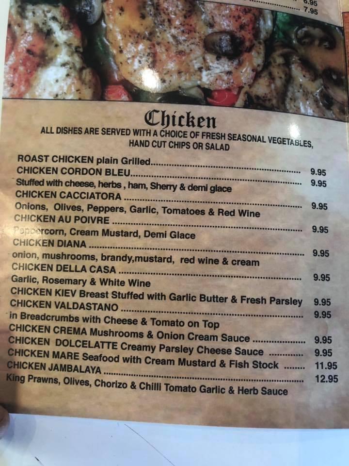 Menu at Sambuca Braise Station restaurant, Newcastle upon Tyne