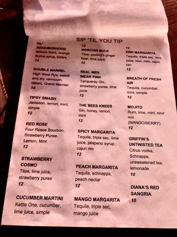 Menu at The Tipsy Barrel, East Meadow