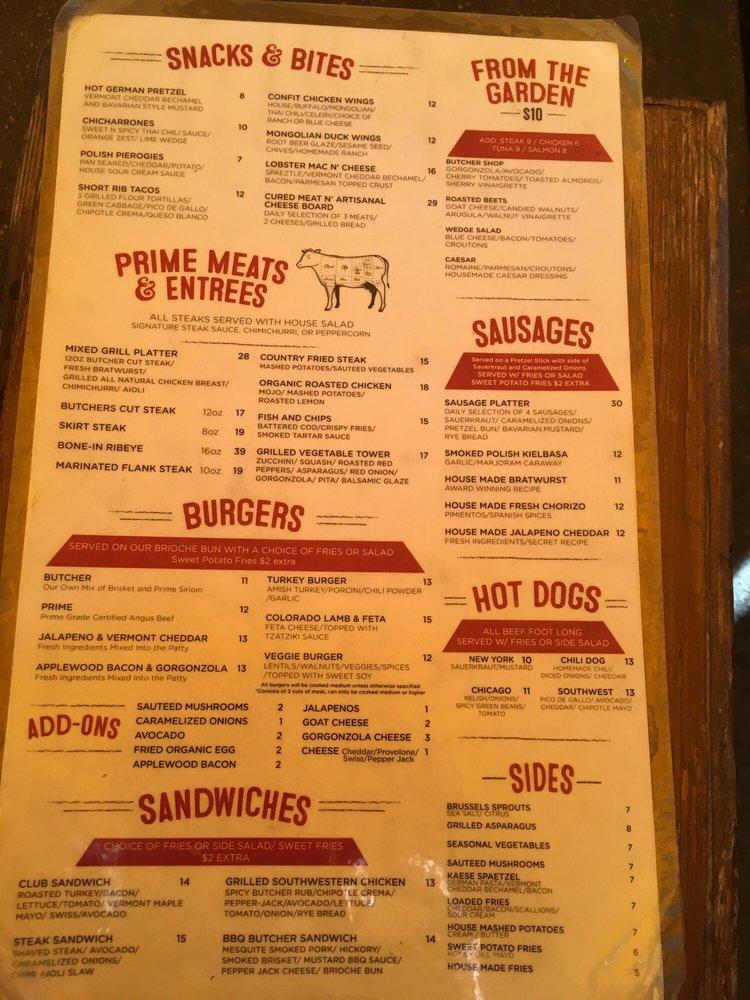Menu at The Butcher Shop pub & bar, Miami