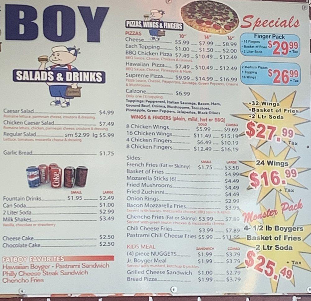 Menu at Fat Boy Restaurant, Las Vegas, Stewart Ave #107