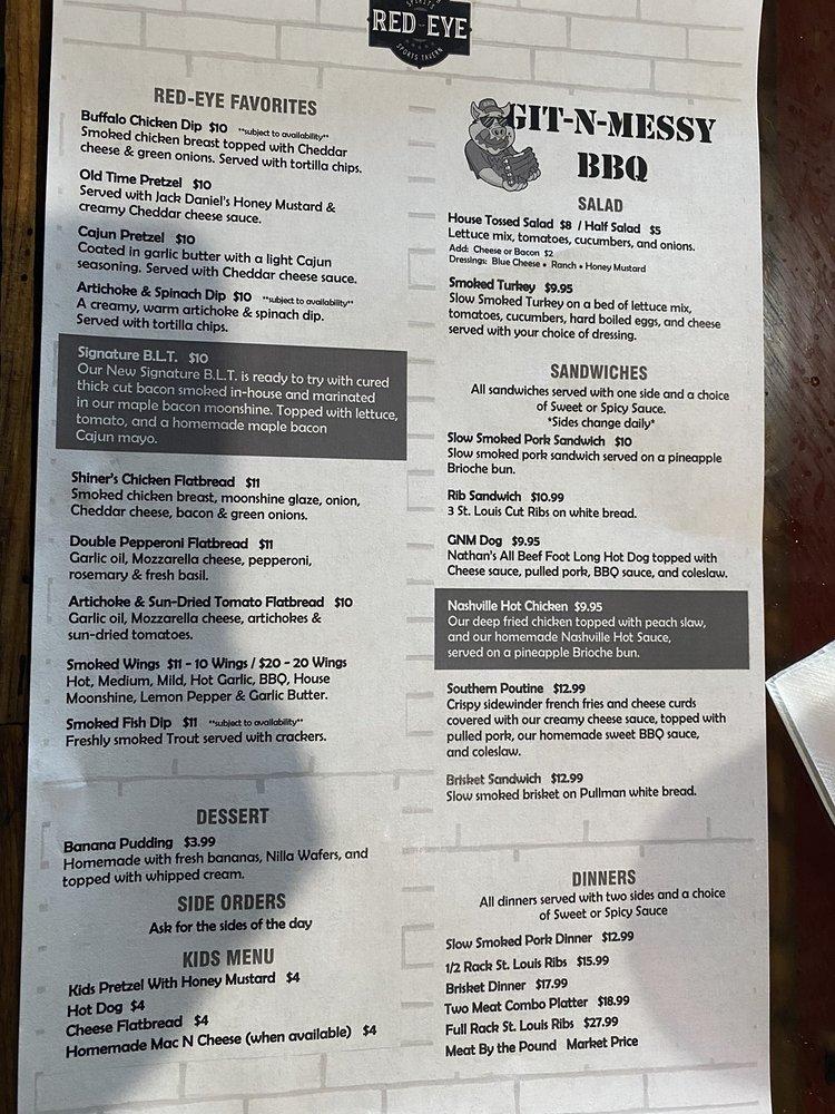 Menu at Git-N-Messy Bbq, Winter Springs