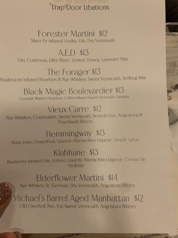 Menu at Sapor pub & bar, Port Angeles
