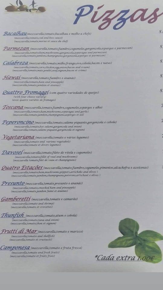 Menu at Restaurante Ratatui, Lamego