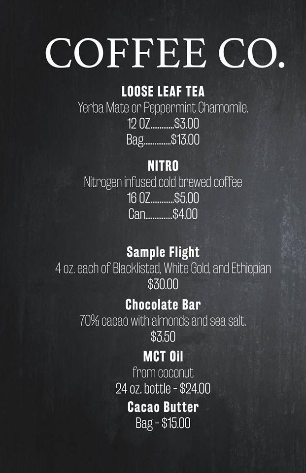 Menu at The Cafe at Salon Helena, Albuquerque