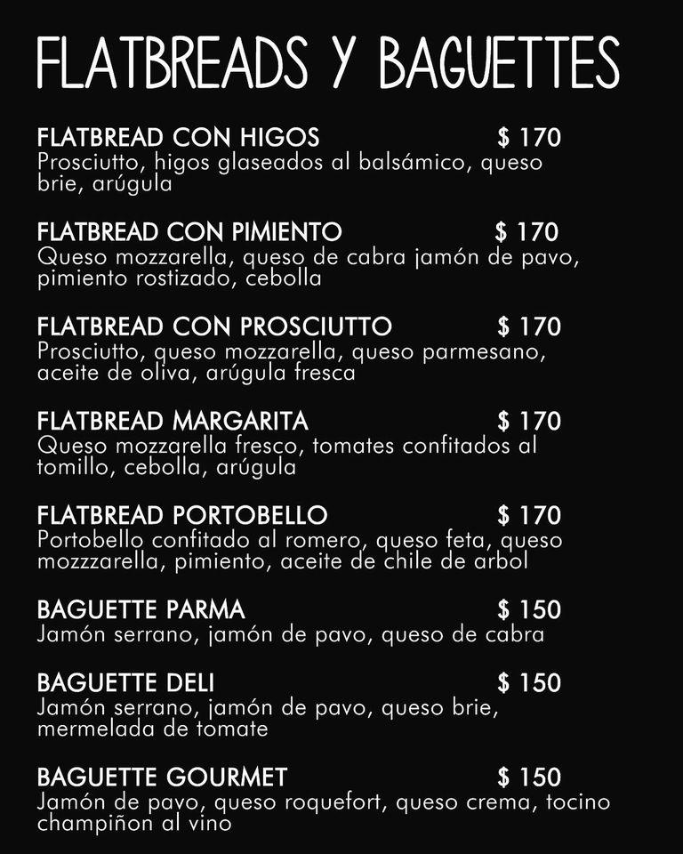 Menu at Acqua steakhouse, Merida