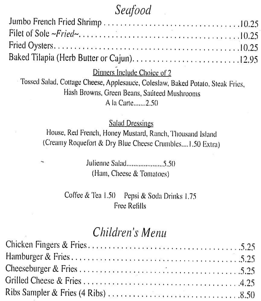 Menu at Hickory Bar-B-Q, Dayton