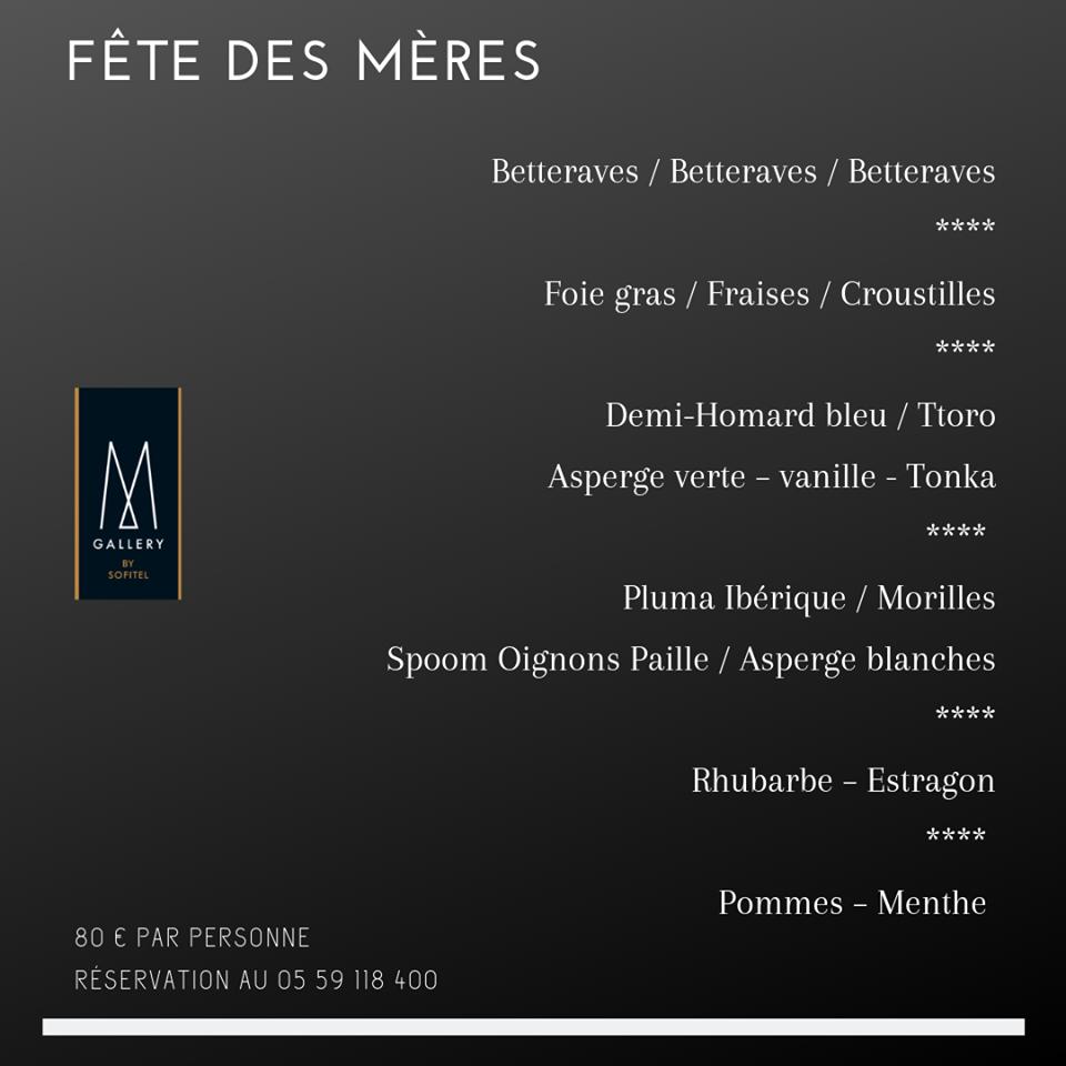 Menu at Le Jeu De Paume restaurant, Pau