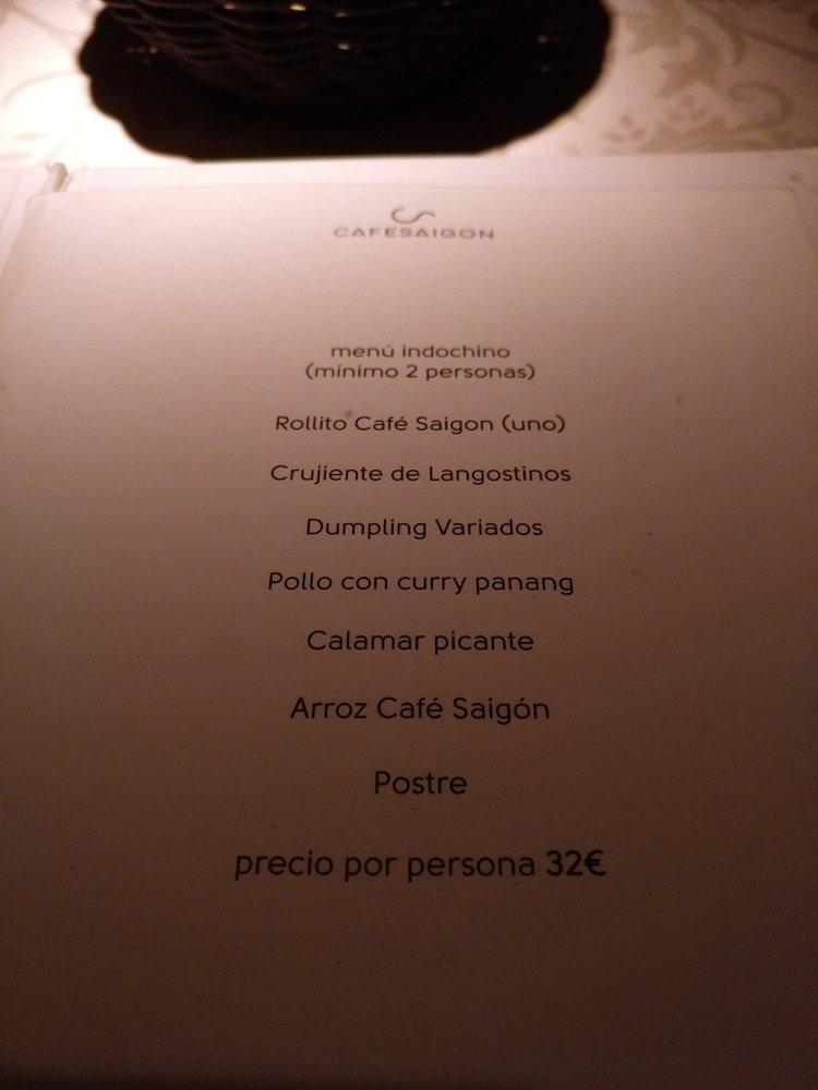 Menu at Restaurante Ha Long by Saigon, Madrid