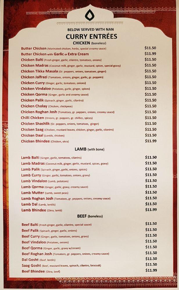 Menu at Family Corner Restaurant, Cornwall