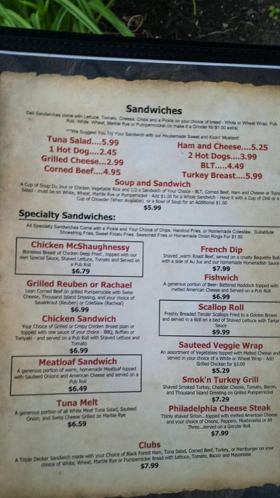 Menu at The Other Place Pub, Boylston