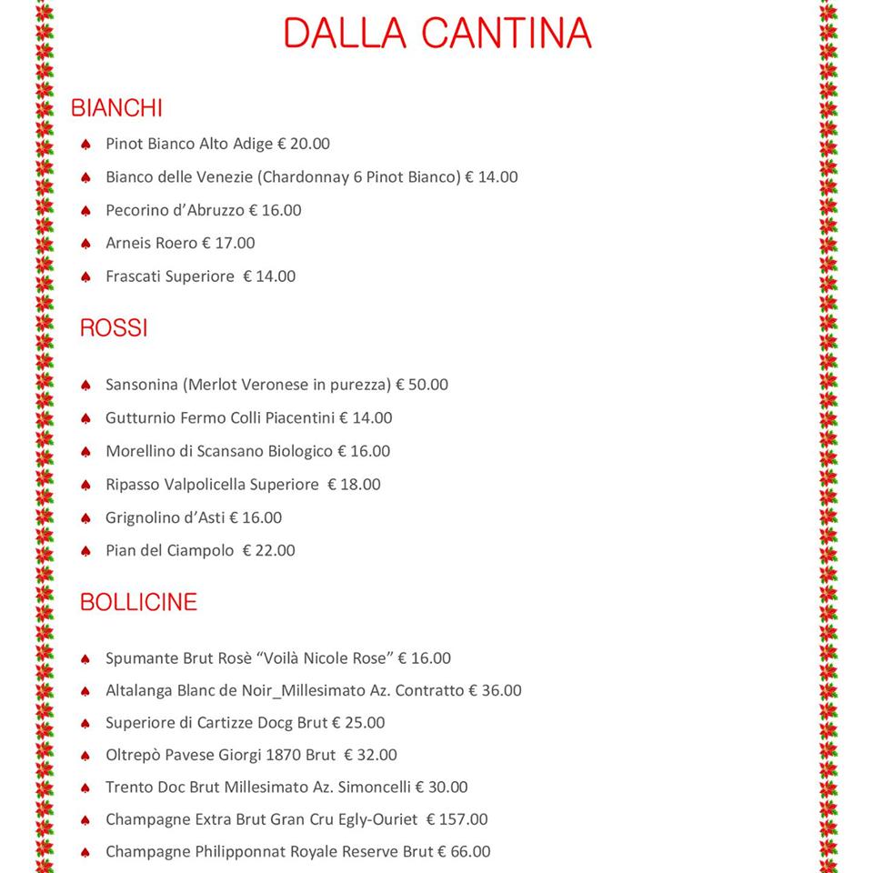 Speisekarte von Trattoria il Cortile restaurant, Parma