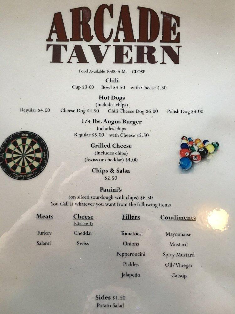 Menu at Arcade Tavern pub & bar, Bandon