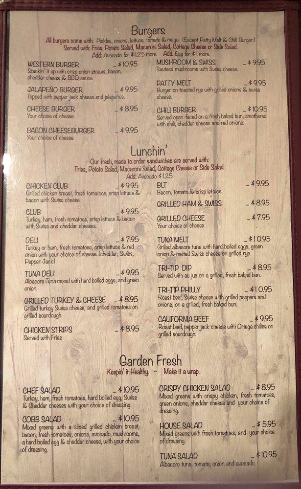 Menu at Crackin' & Stackin' restaurant, Eagle Point