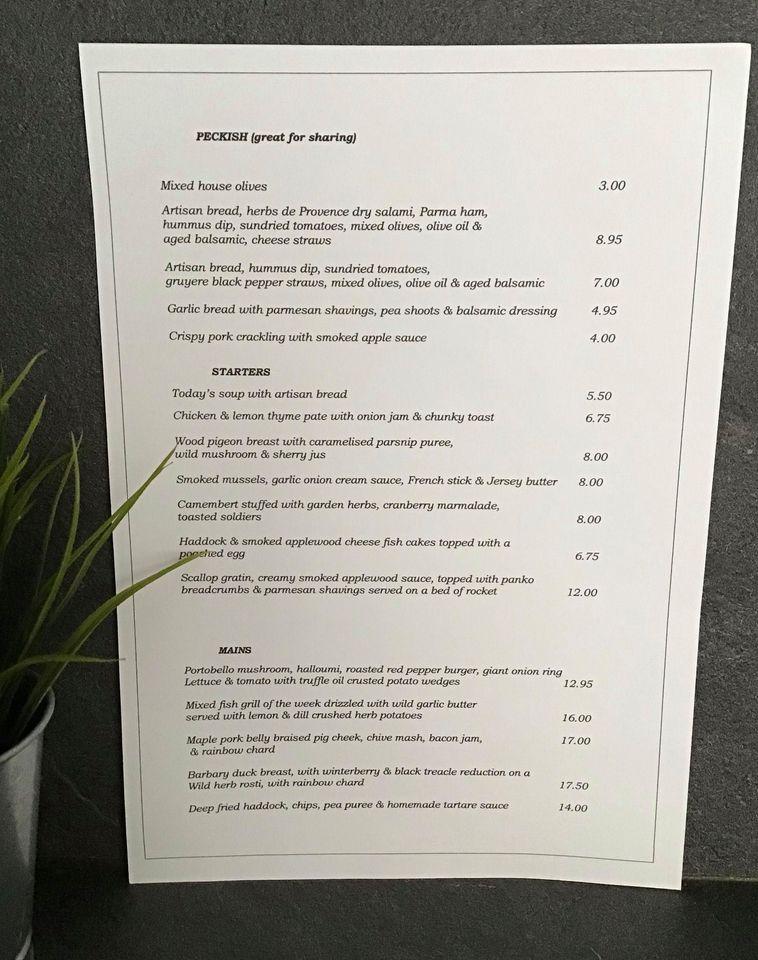 Menu at The Windmill pub & bar, Bluntisham, St Ives Rd