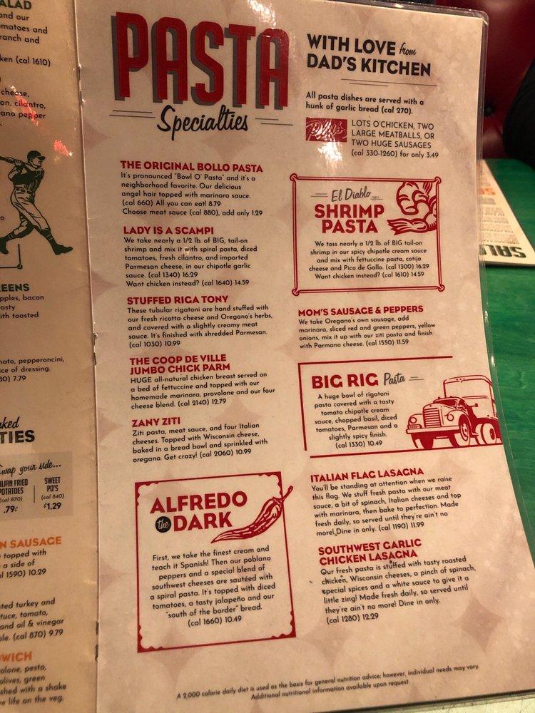 Menu at Oregano's pizzeria, Scottsdale, N Scottsdale Rd