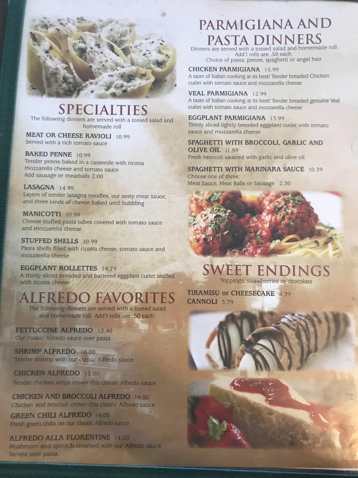 Menu at De Marco's Italian Food pizzeria, Superior