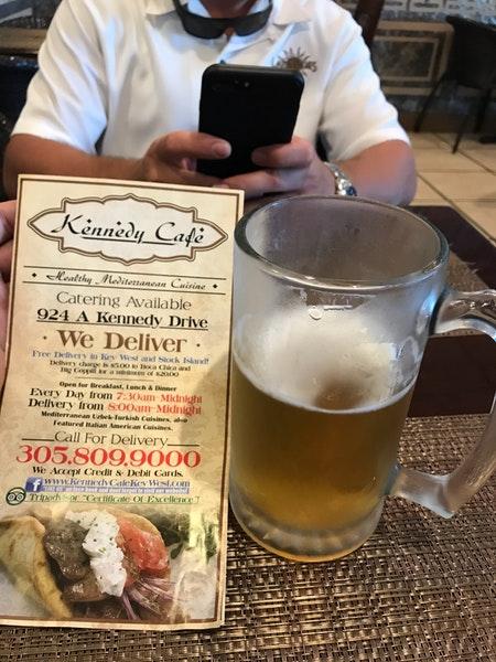 Menu at Kennedy Cafe, Key West