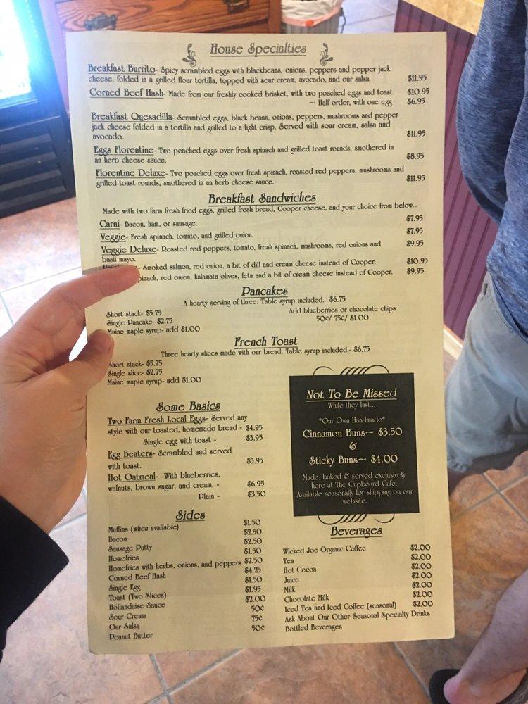 Menu at The Cupboard Café cafe, Bristol
