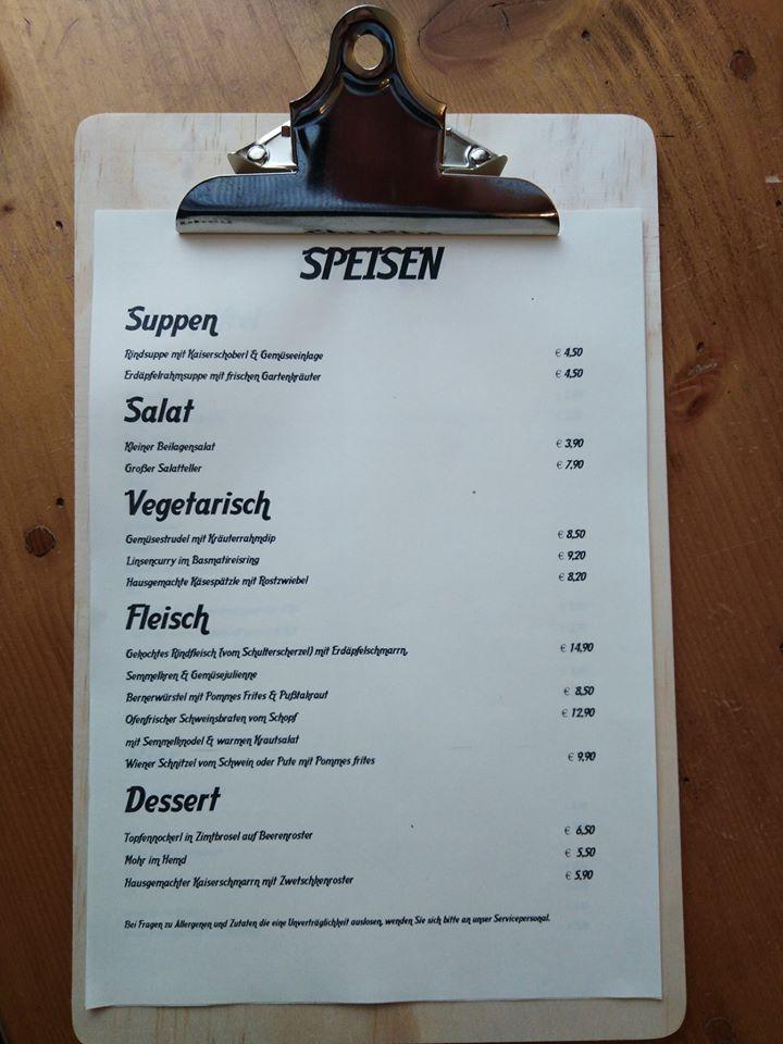 Speisekarte Von Wirzhaus Zur Ewigen Ruh Restaurant Linz Friedhofstra e 12