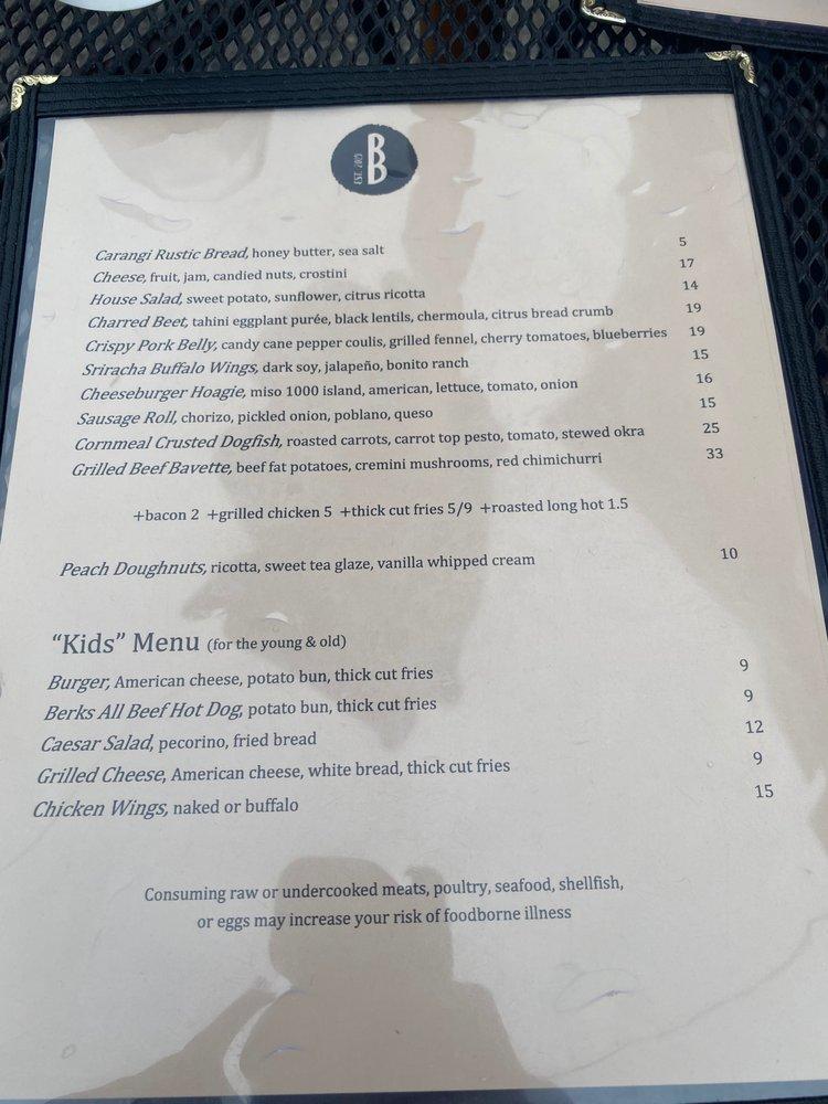 Menu at Bad Brother pub & bar, Philadelphia