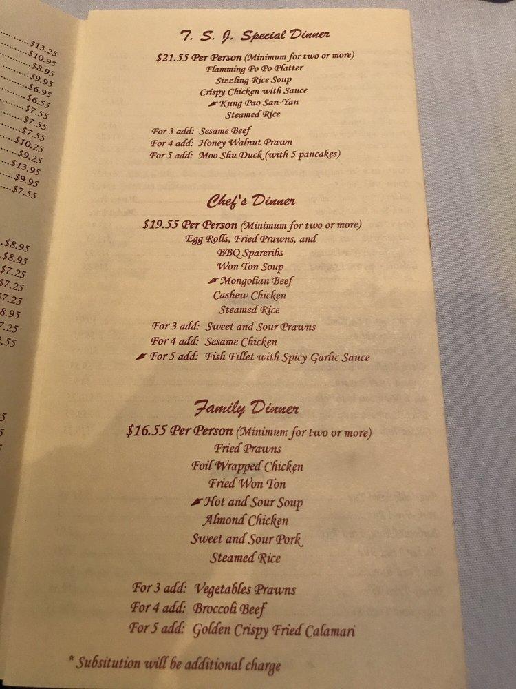 Menu at Tao San Jin restaurant, Antioch, 5867 Lone Tree Wy