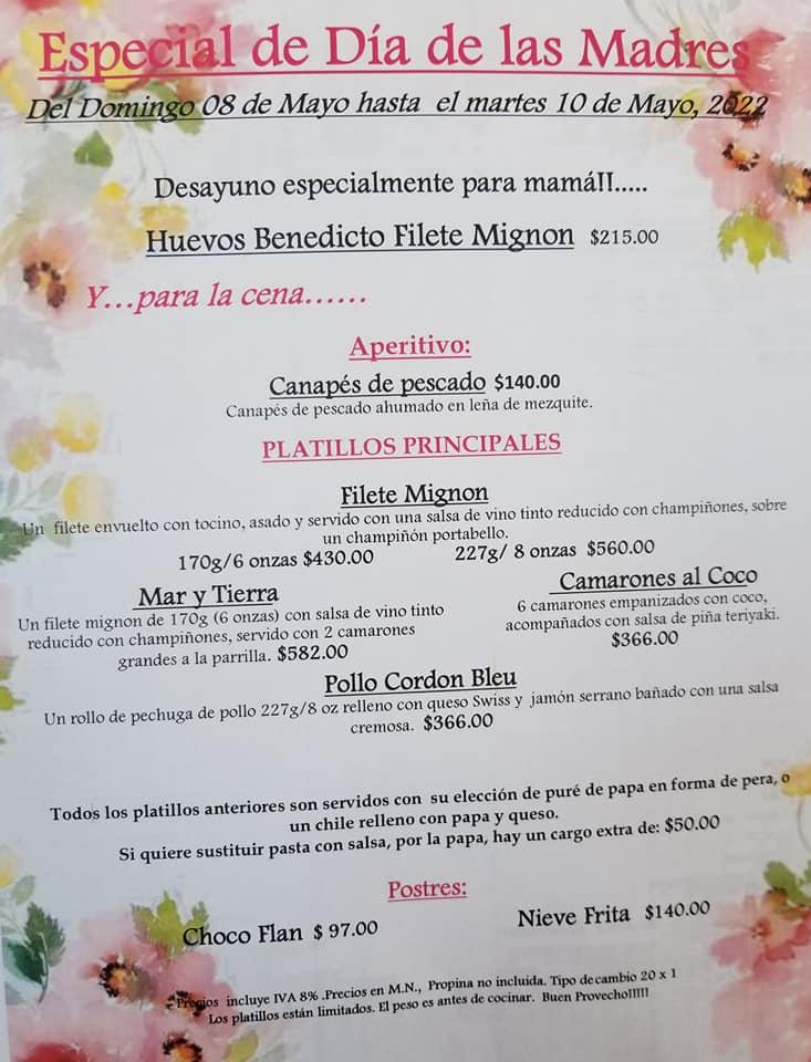 Menu at Al Capone's Seafood and Pizzeria, Puerto Peñasco