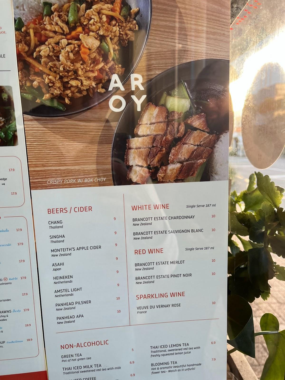 Menu at Aroy Thai Eatery - Lower Hutt restaurant, Lower Hutt
