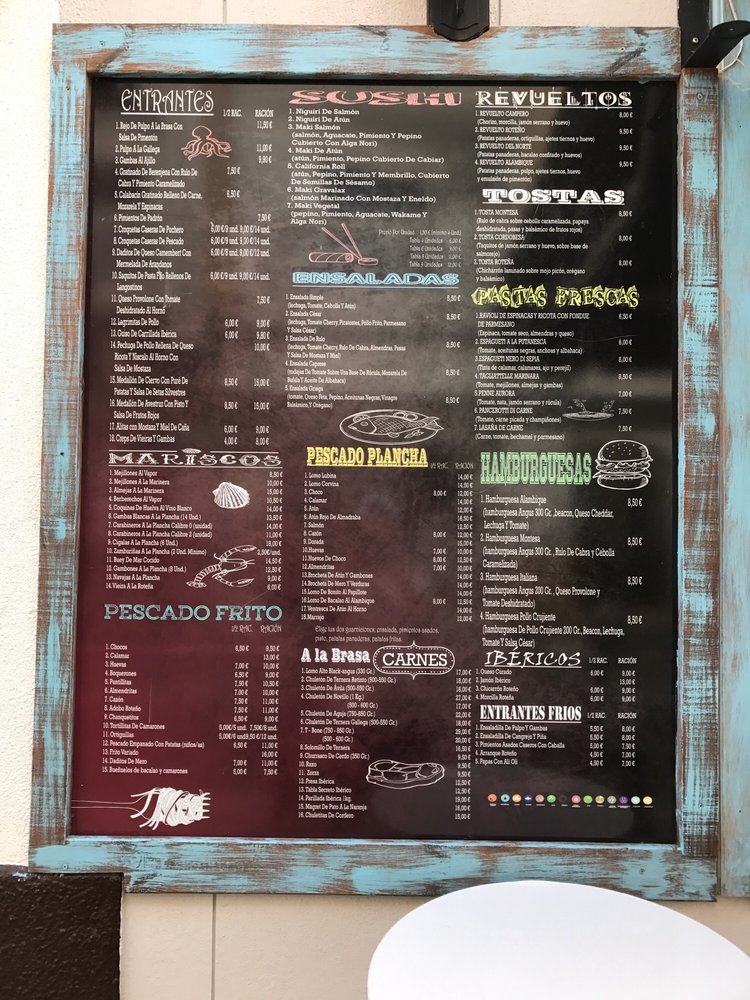 Menu at El Alambique pub & bar, Rota