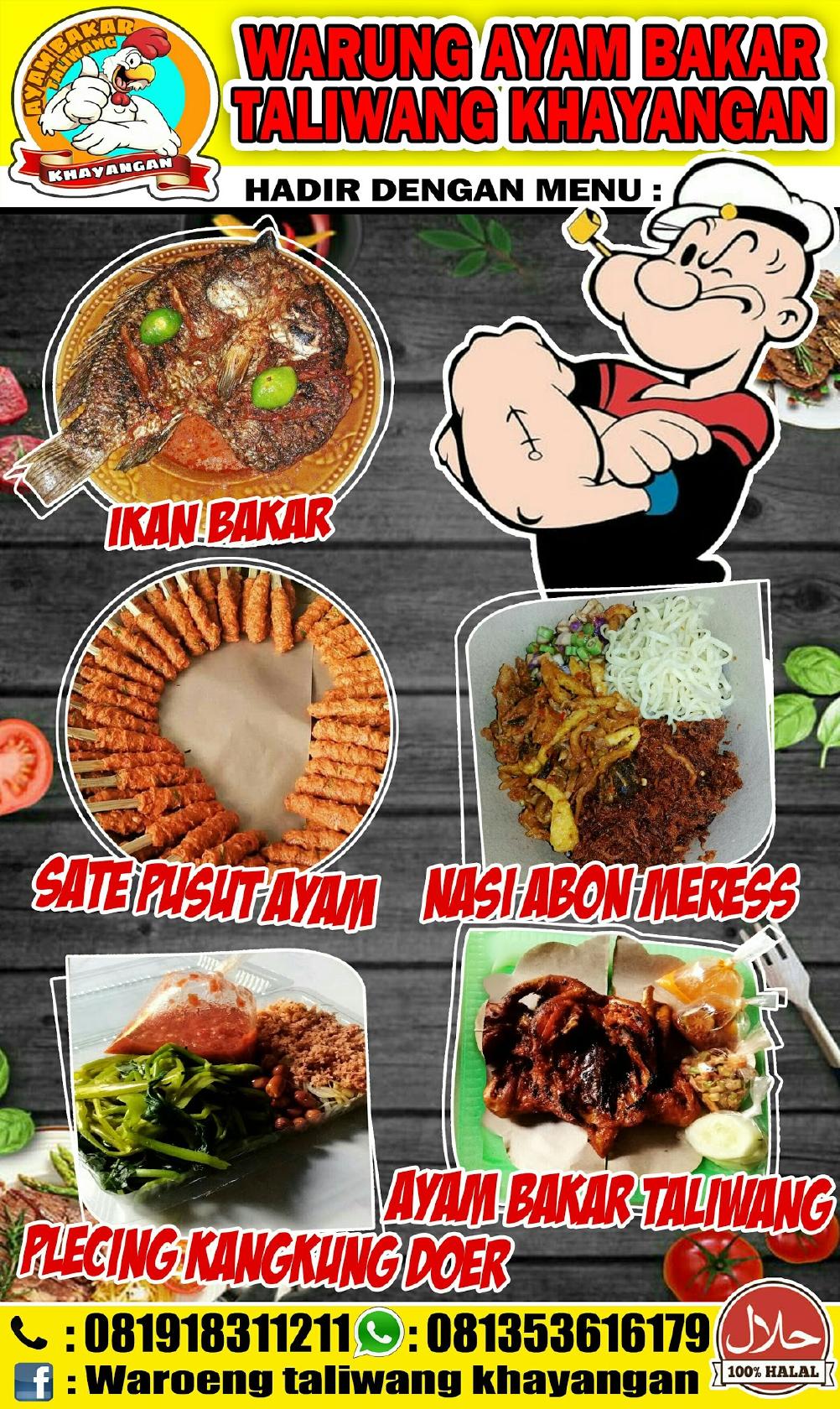 Menu at Waroeng taliwang khayangan restaurant, Indonesia, BTN Khayangan ...