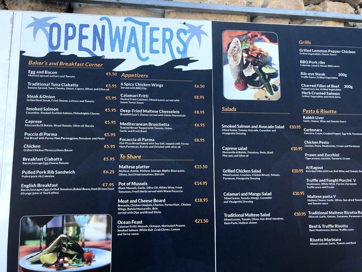 Menu at Caffe Pascucci pub & bar, Saint Julian's