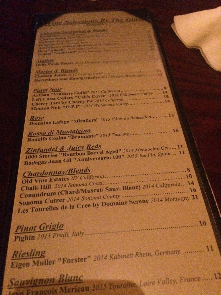 Menu at Del Frisco's Double Eagle Steakhouse, Charlotte