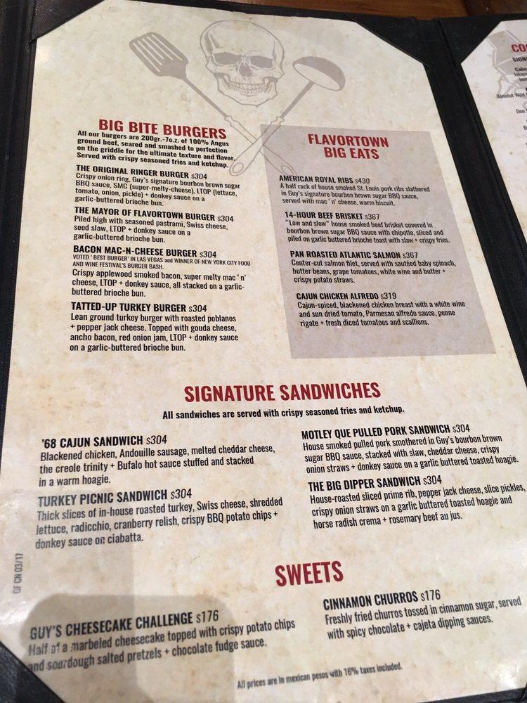 Guy Fieri Gatlinburg Tn Menu at Caitlyn Lavater blog