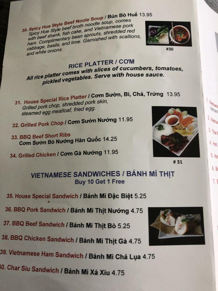 Menu at Pho Mai Asian Kitchen restaurant, Riverview