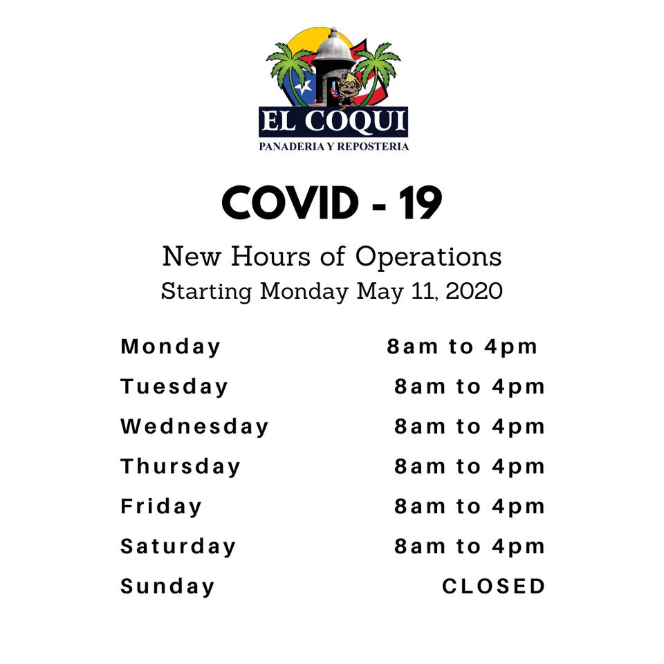 Menu at El Coqui restaurant, Philadelphia