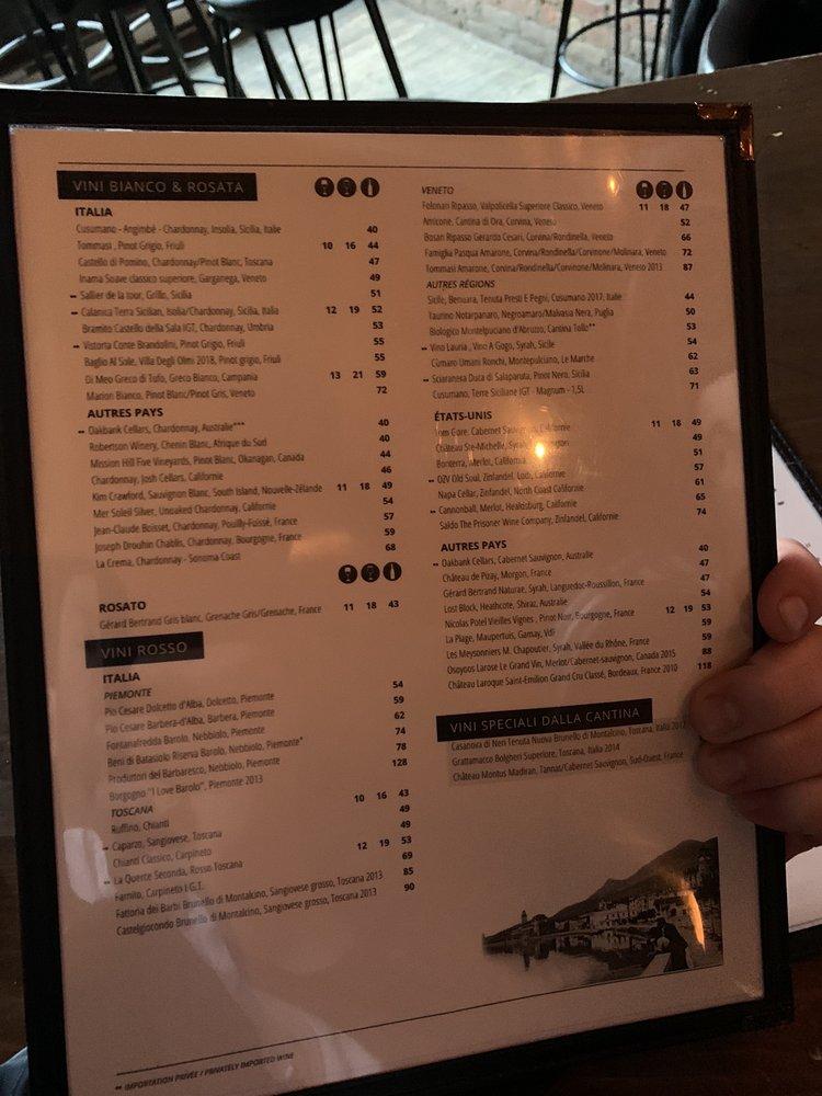 Menu at Bevo Bar + Pizzeria, Montréal, 410 R. Saint-Vincent