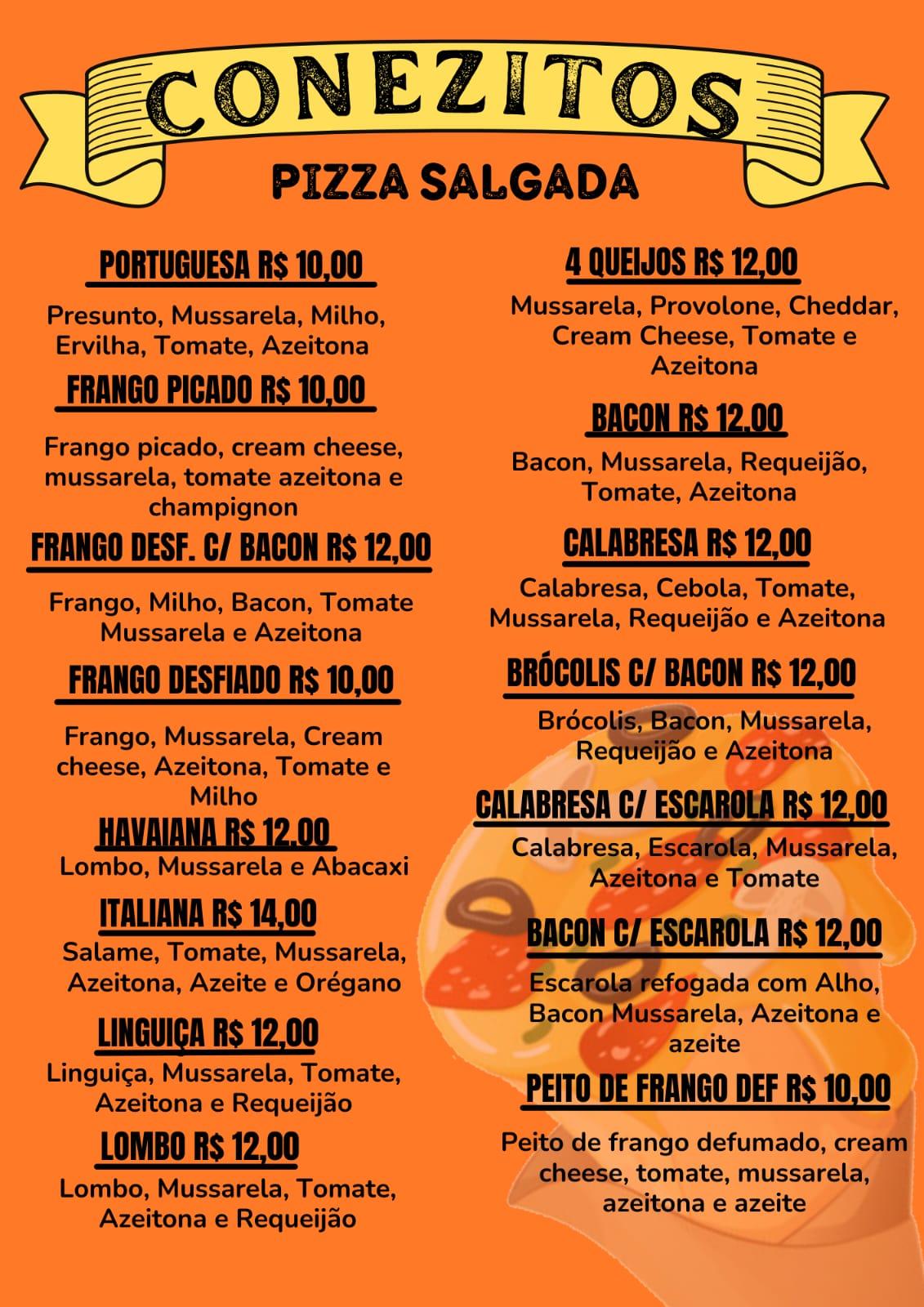 Menu em Conezitos Pizza no Cone e Creperia restaurante, Tatuí