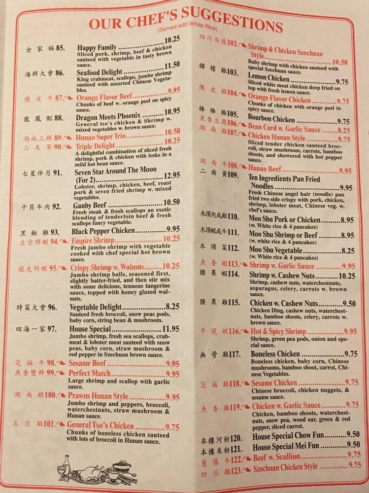 Menu at Hong Kong Kitchen restaurant, Buffalo, Union Rd