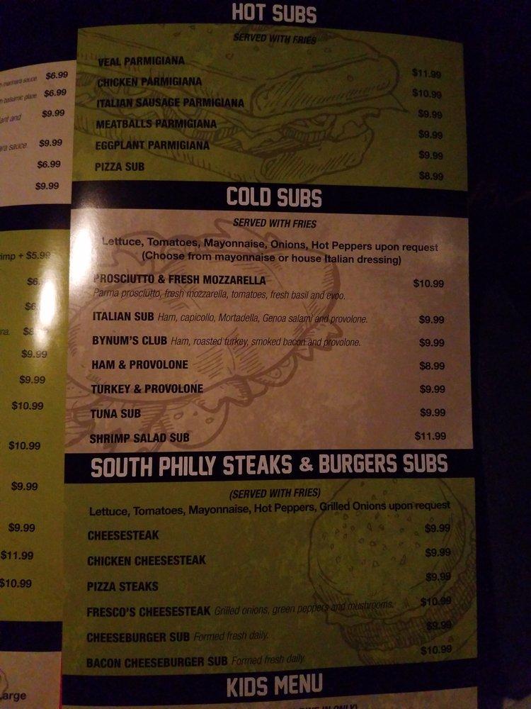 Menu at Tutto Fresco pizzeria, Forest Hill