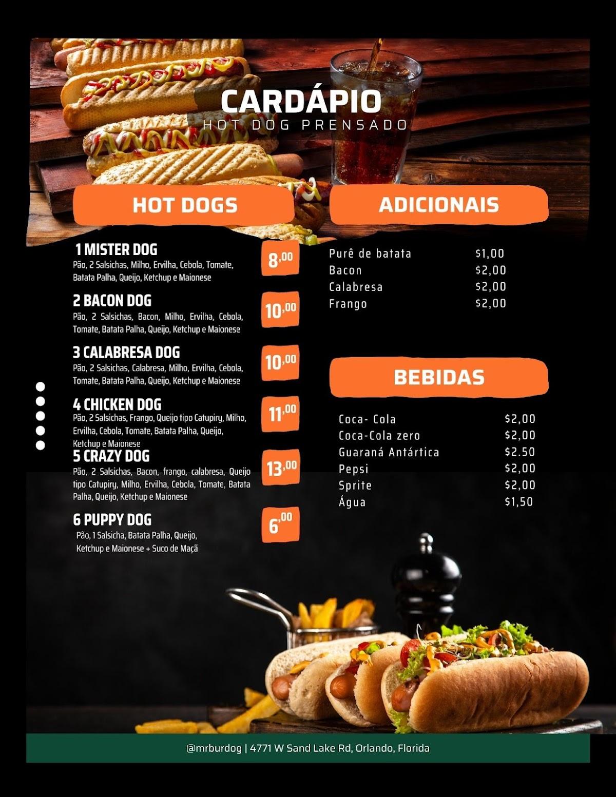 Menu at Mr Burdog - Lanche Brasileiro, cachorro-quente e Burger ...