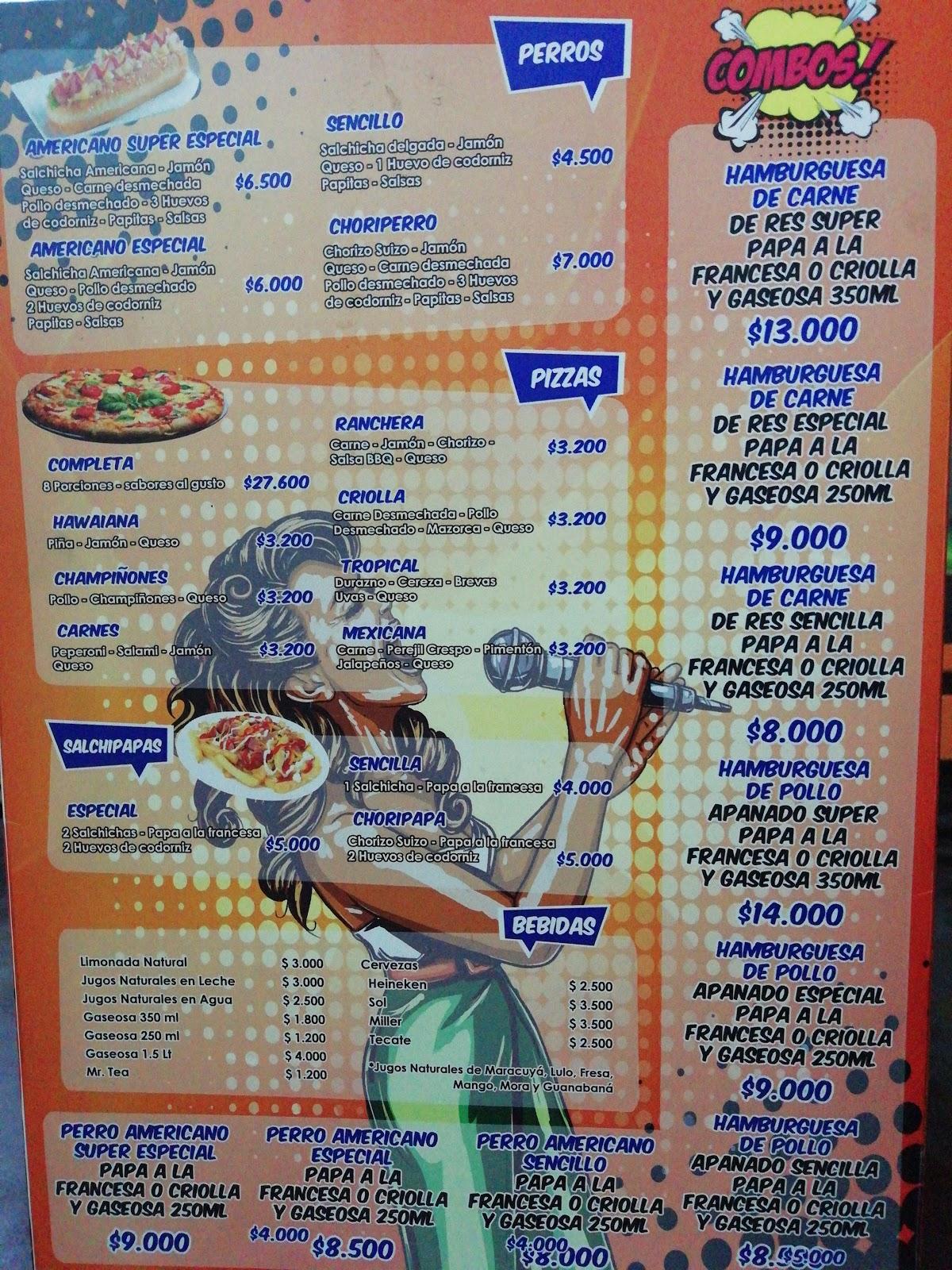 Menu at Pepe's Pizza, y La Taquería de Pepe. restaurant, Bogotá