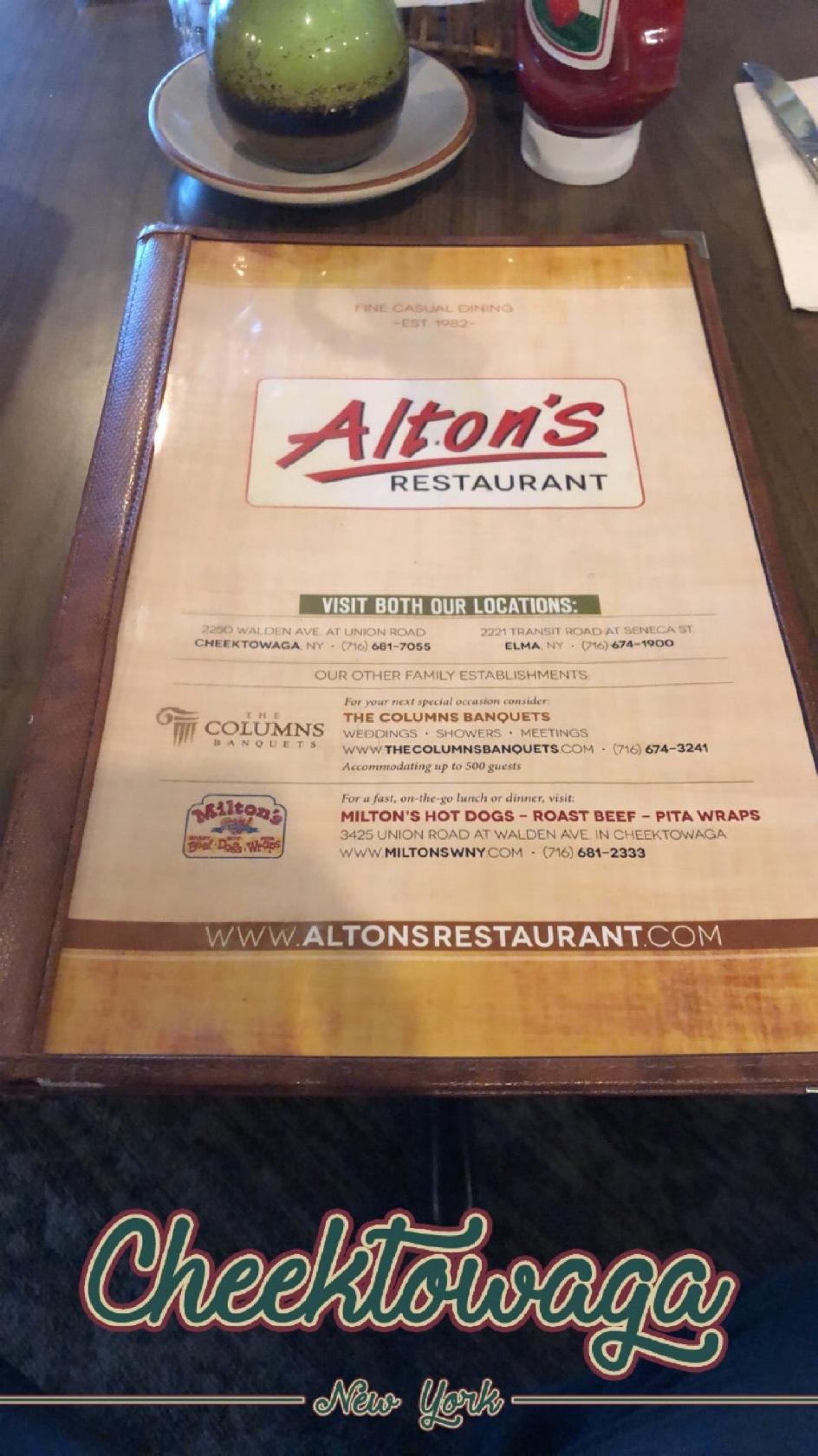 Menu at Alton's Restaurant - Cheektowaga, Buffalo, Walden Ave